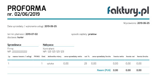 Jak wystawić proformę